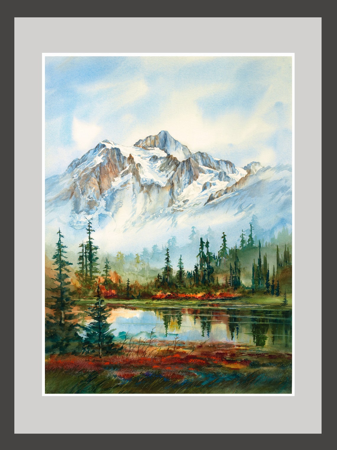 Autumn Majesty, Mount Shuksan, John Ebner, Giclee, Washington, PNW ...