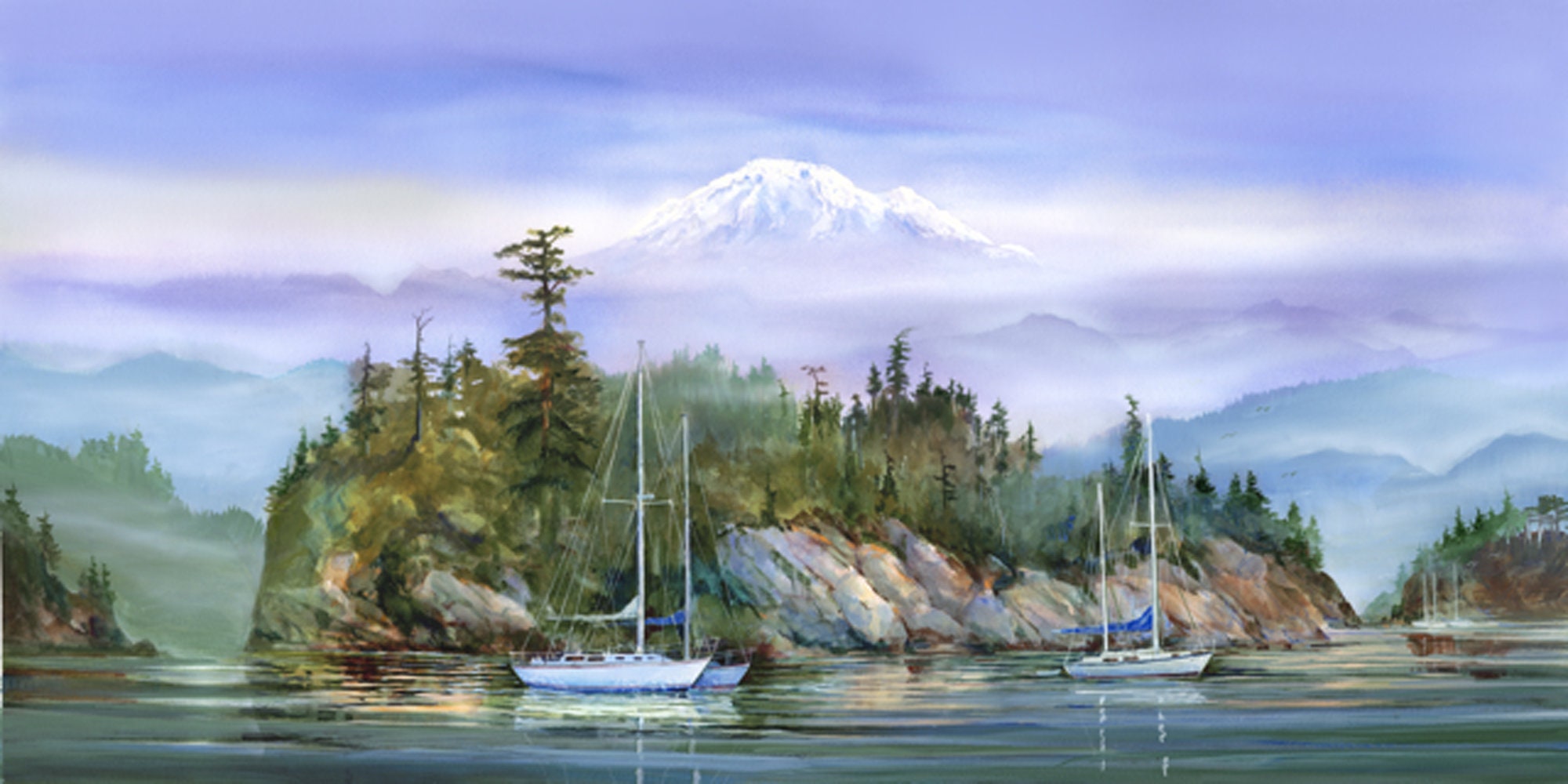 Island Memories, John Ebner, San Juan Islands, Washington, Sailboats ...
