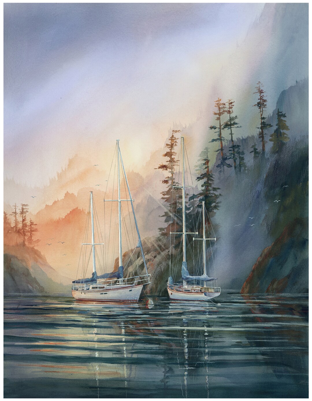 Morning Light, John Ebner, San Juan Islands, Sailing, Washington ...