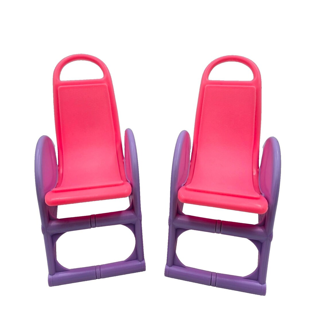 Vintage 1987 Barbie Pink Purple Salon Chair Reclining Pool Furniture ...