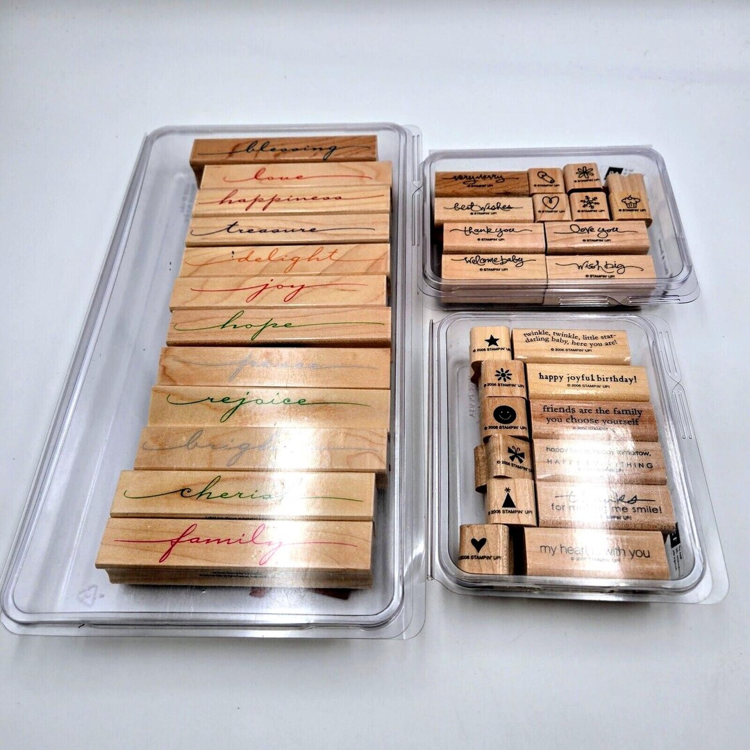 Wood Stamp Lot Hero Arts Holiday Border Stamps Short & Sweet Small ...