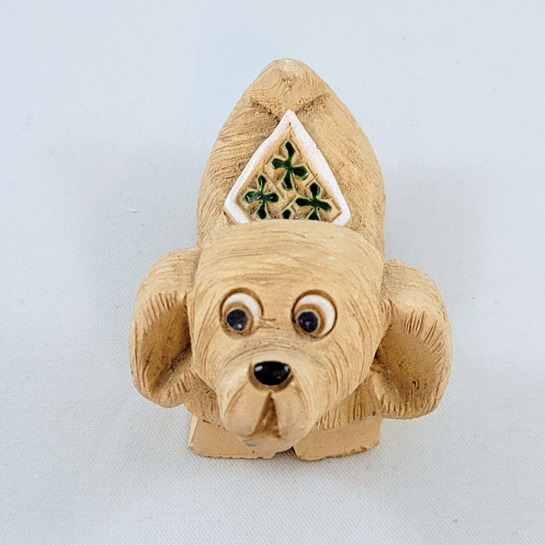 Puppy Dog Artesania Rinconada Dachshund Clay Figurine Signed AR Green ...