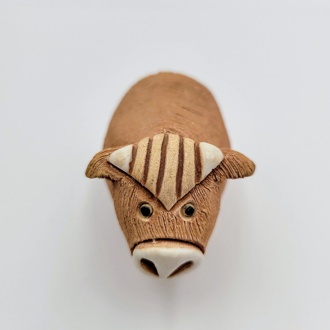 Vintage Artesania Rinconada Cow Calf Figurine Signed Read - Etsy