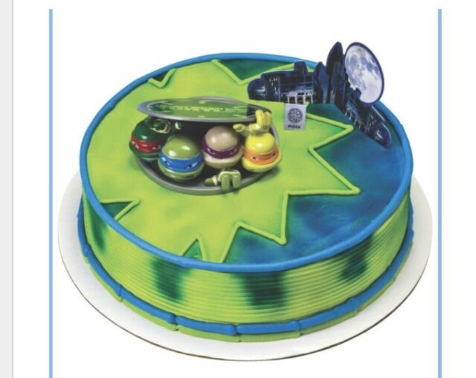 TMNT Teenage Mutant Ninja Turtles Cake Topper Decopac Manhole Cover Set ...