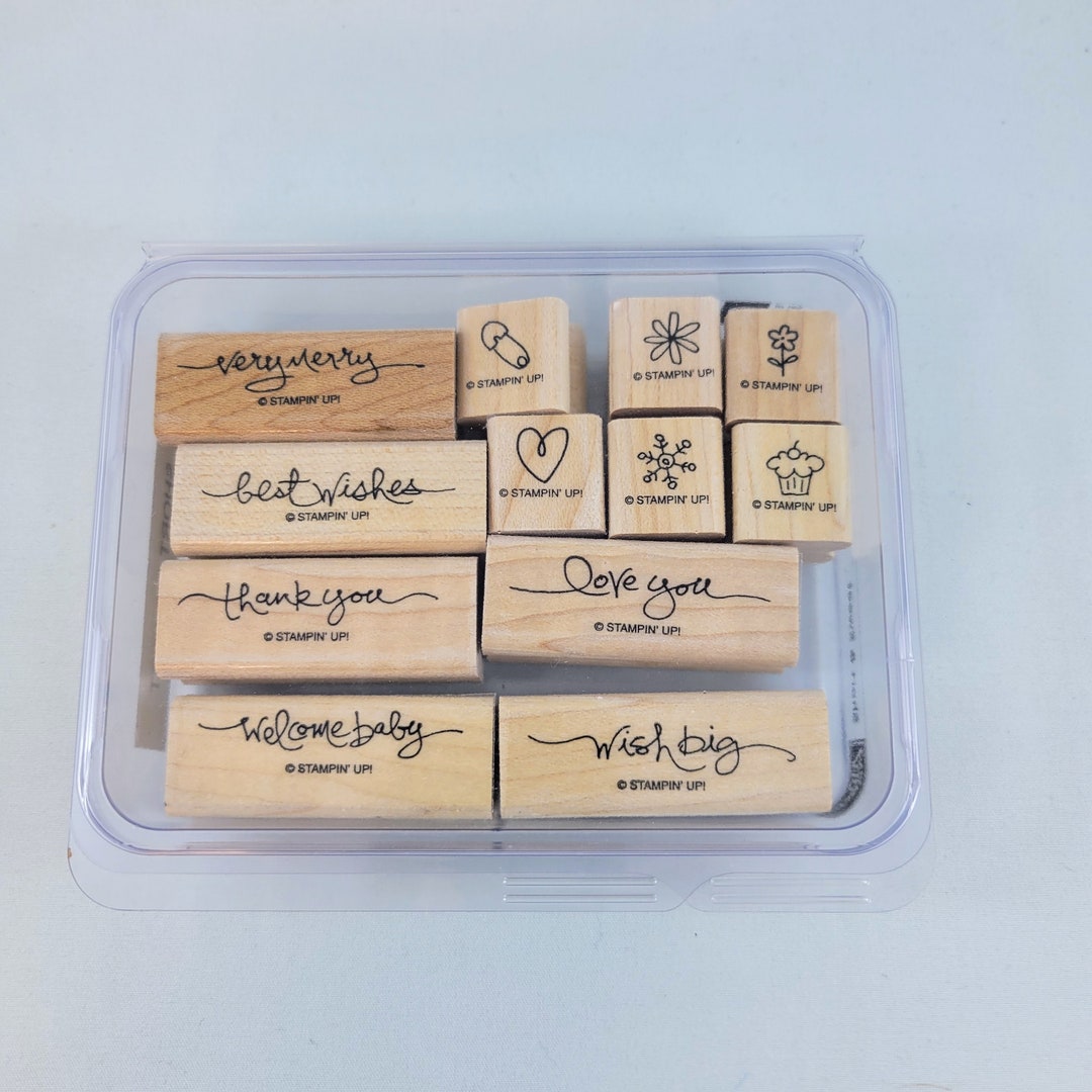 Short & Sweet Stamp Set Stampin Up Words Wood Paper Crafts Card Making ...