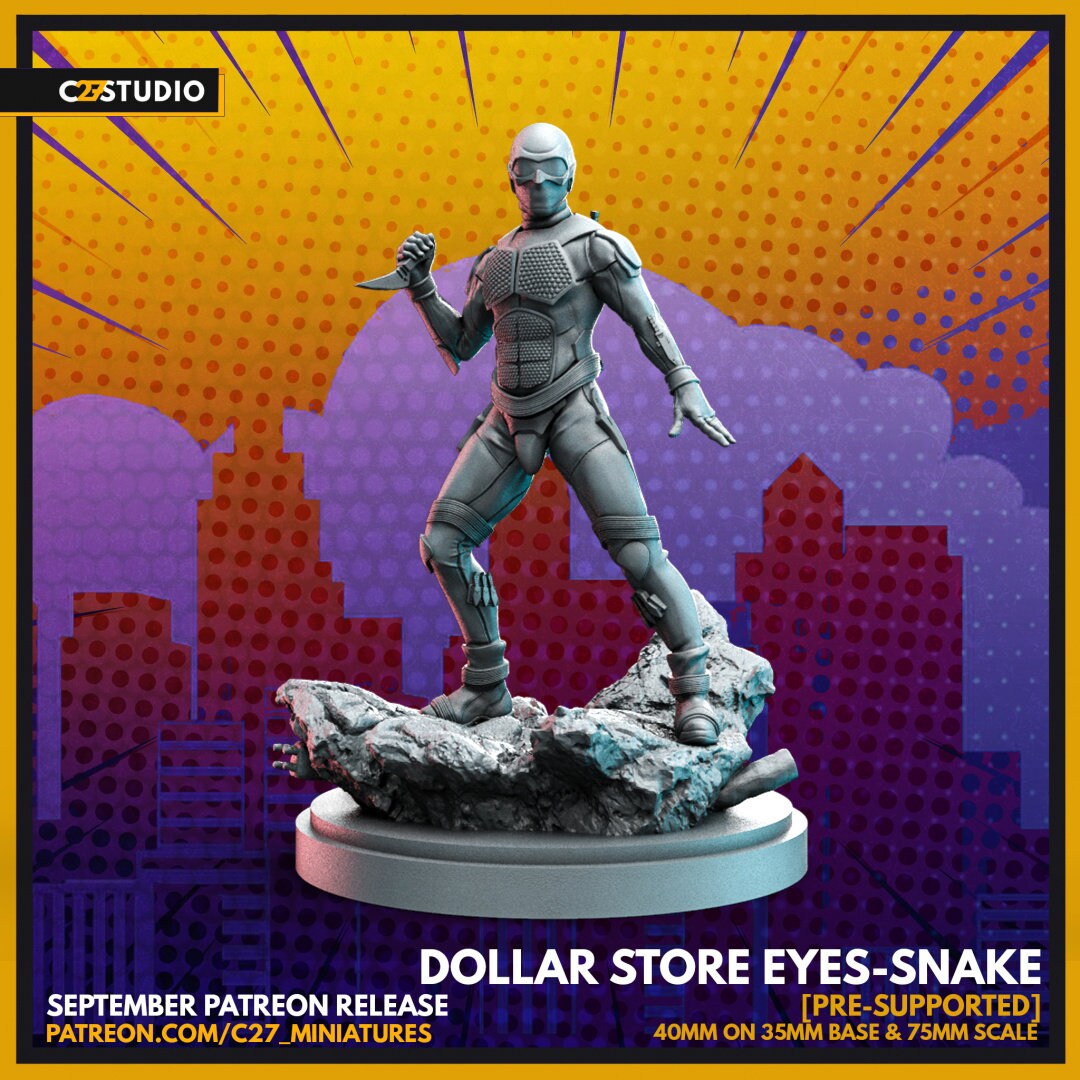 Dollar Store Eyes-snake Aka Black Noir De C27 Collectibles Avec Sa Base ...
