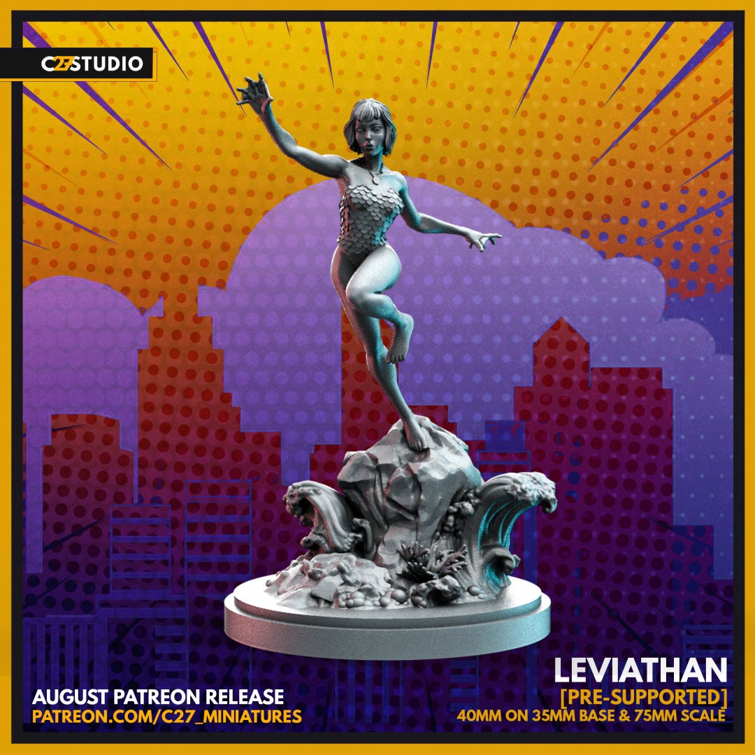 Leviathan Aka Marina From C27 Collectibles With Its 35mm Base - Etsy