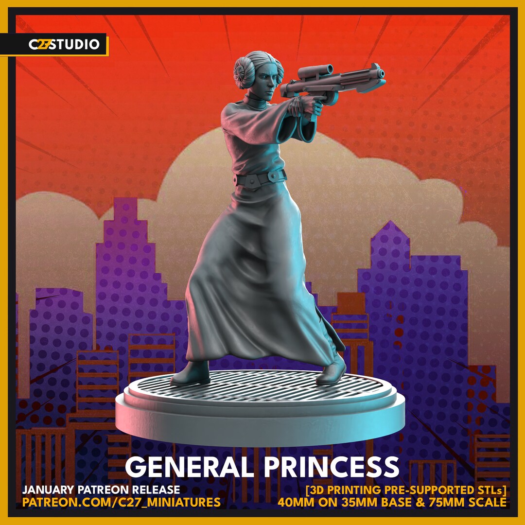 General Princess Aka Leia Organa From C27 With 35mm Base - Etsy