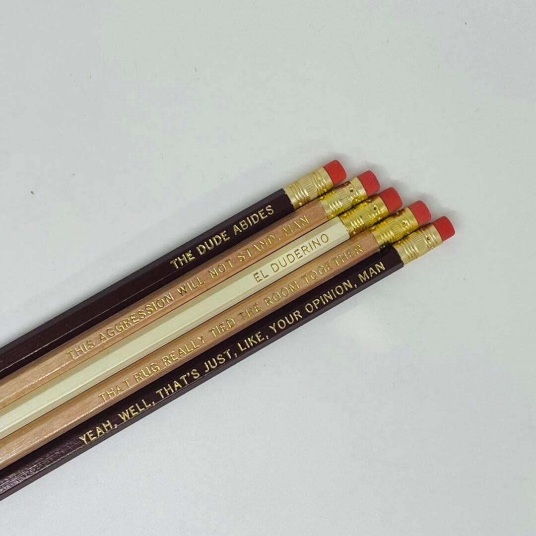 Big Lebowski Pencil Set the Dude Gift El Duderino Big Lebowski Gift ...