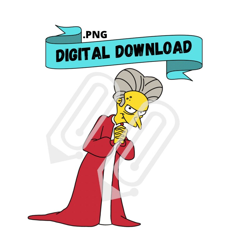 Simpsons PNG Vampire Mr Burns Treehouse of Horror Simpsons - Etsy