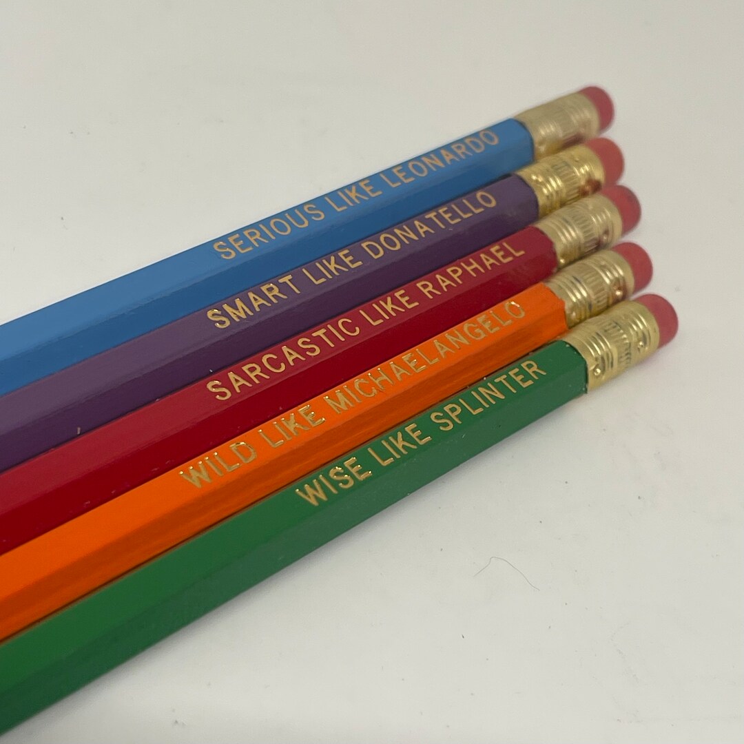 The Turtles Pencil Set Unique Fun Gift 80s Nostalgia 90s Nostalgia ...