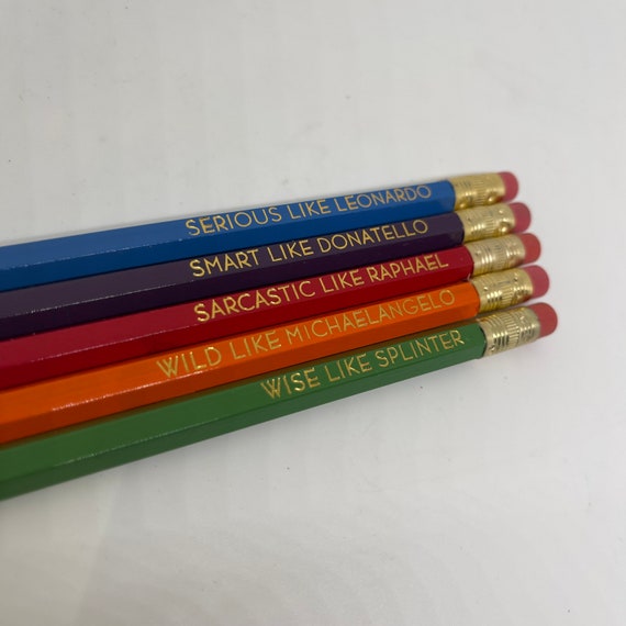 The Turtles Pencil Set Unique Fun Gift 80s Nostalgia 90s - Etsy