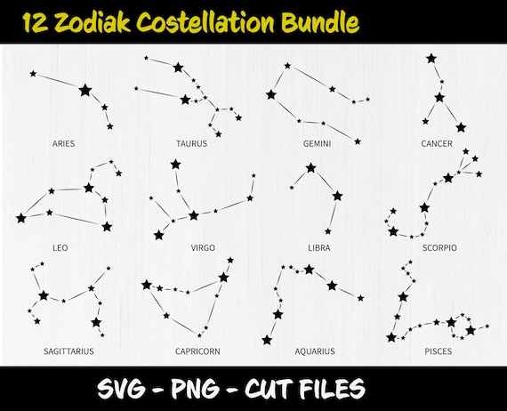 Star Zodiac Constellation Svg Png Zodiac Svg Horoscope Svg - Etsy