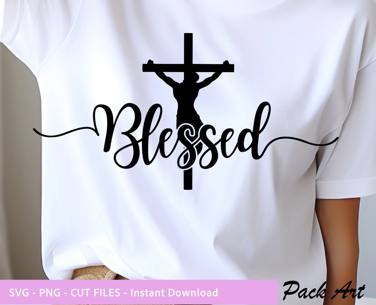 Blessed SVG Png, Blessed Word SVG, Blessed Cut File, Blessed With Heart ...