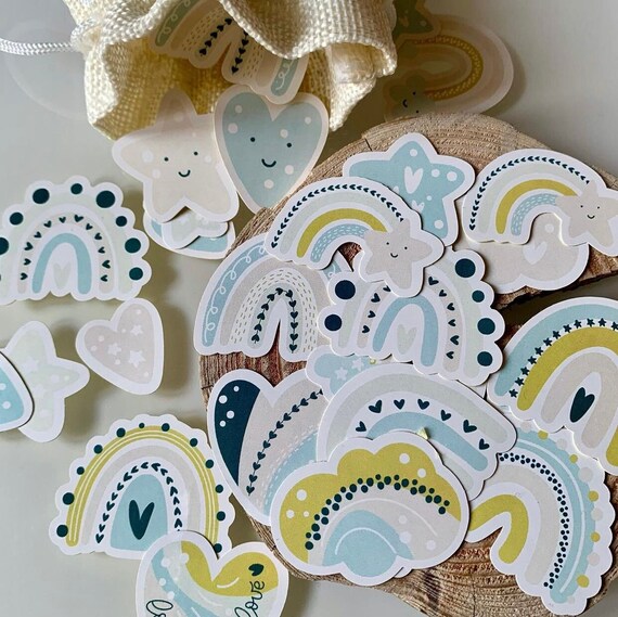 Rainbow Stickers Bullet Journal Stickers Scrapbooking - Etsy