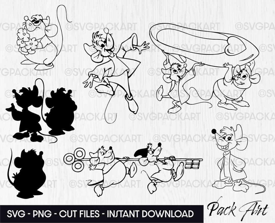 Cinderella Jaq and Gus Gus Svg, Shoe Files for Cricut and Silhouette ...