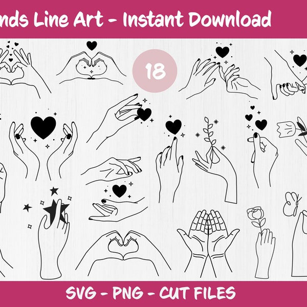 Holding Hands Line Art - Etsy