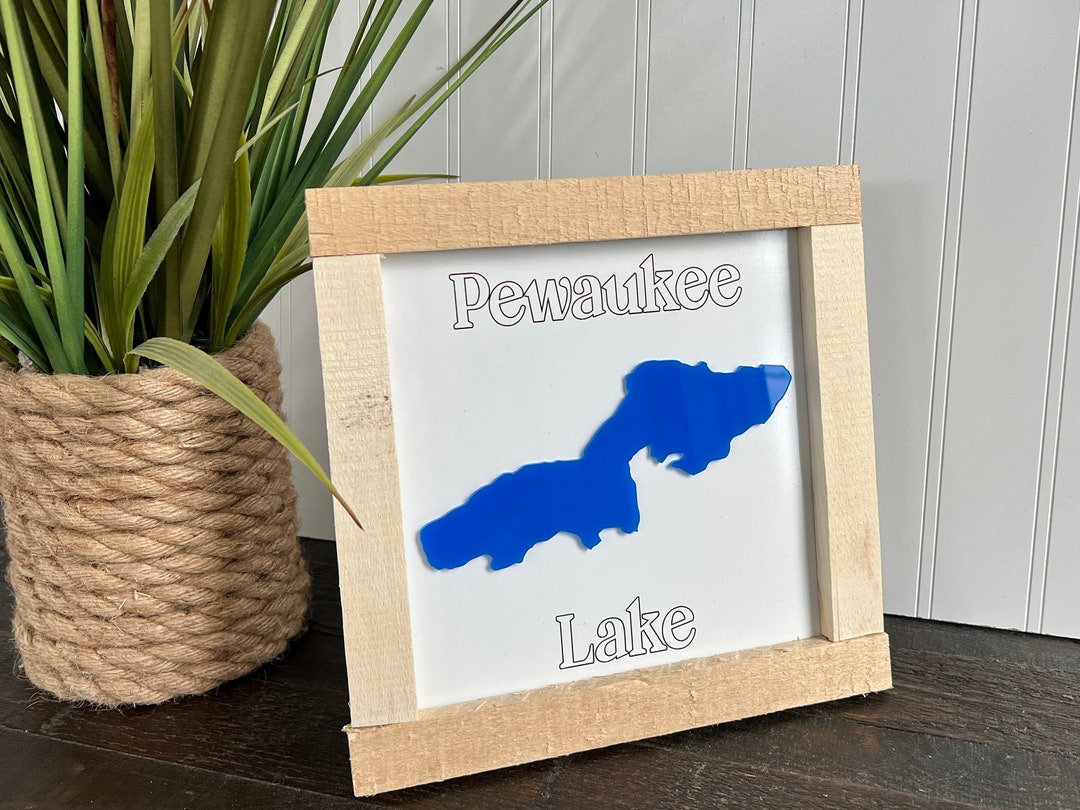 Custom Lake Sign, 9x9, Reclaimed Wood Frame, Lake Life, up North, Cabin ...
