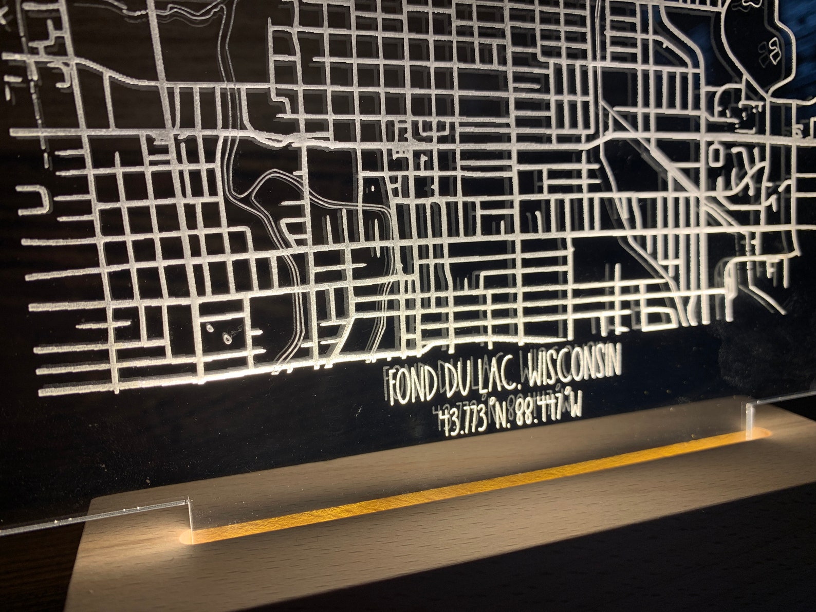 Custom LED Map Light Accent Lamp Night Light City Map | Etsy