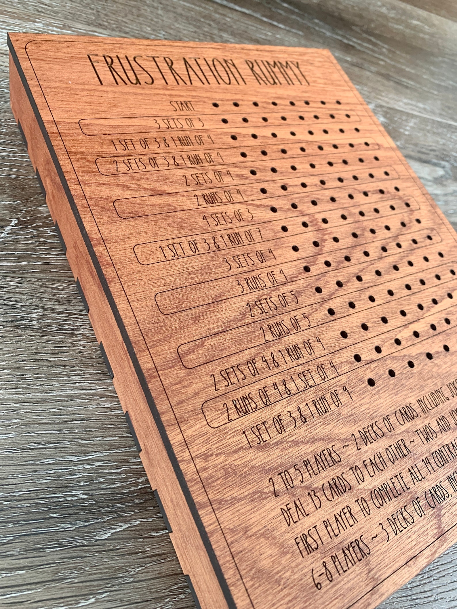 Frustration Rummy Board 8 Player Card Game Card Storage - Etsy