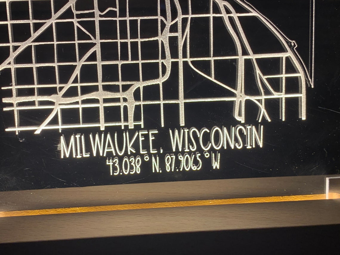 Custom LED Map Light Accent Lamp Night Light City Map | Etsy