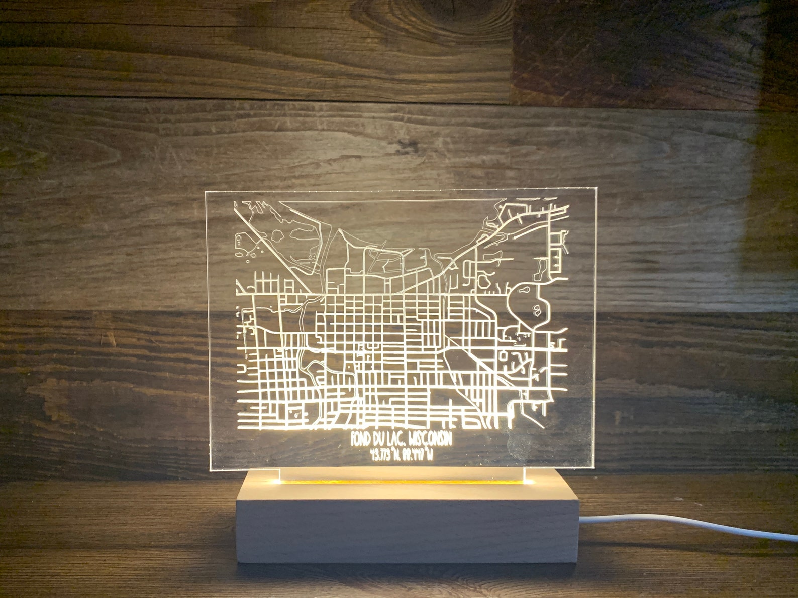 Custom LED Map Light Accent Lamp Night Light City Map - Etsy