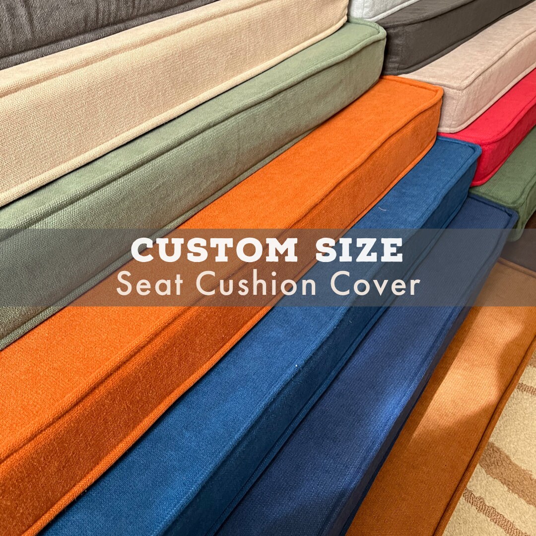 Cushion Cover With Piping Custom Window Seat Cushion Cover - Etsy