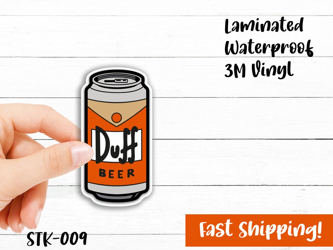 Duff Beer Sticker the Simpsons Waterproof Vinyl Sticker - Etsy