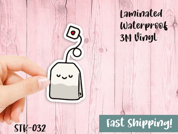 Tea Bag Tea Lover Sticker Waterproof Vinyl Sticker - Etsy