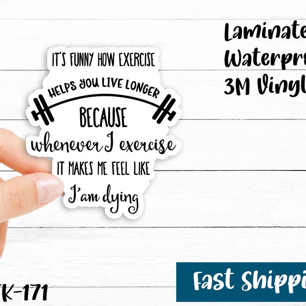 Funny Exercise Stickers - Etsy