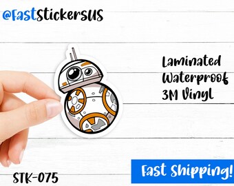 BB-8 3d Full Color Decal, Star Wars 3d Full Color Sticker, Wall Art Cn ...