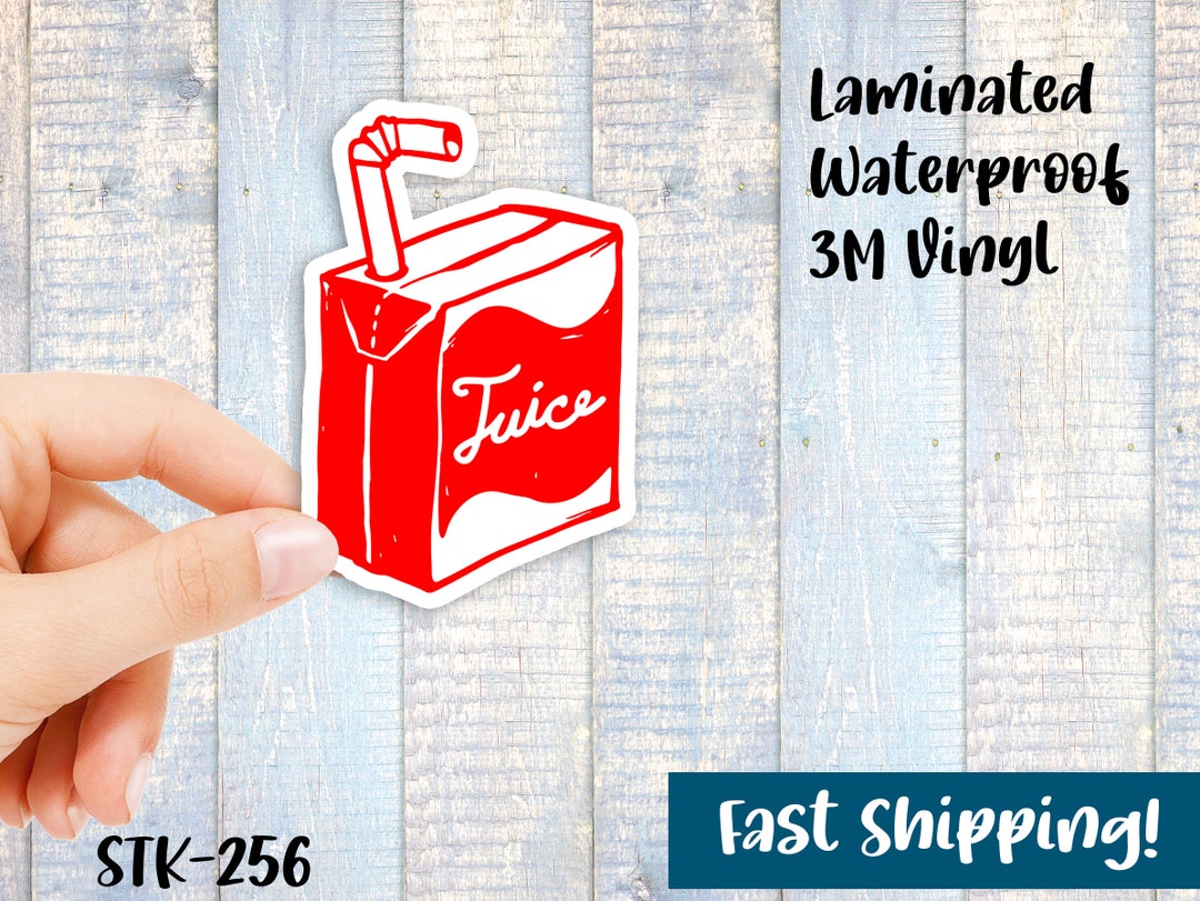 Juice Box Sticker Waterproof Vinyl Stickers - Etsy