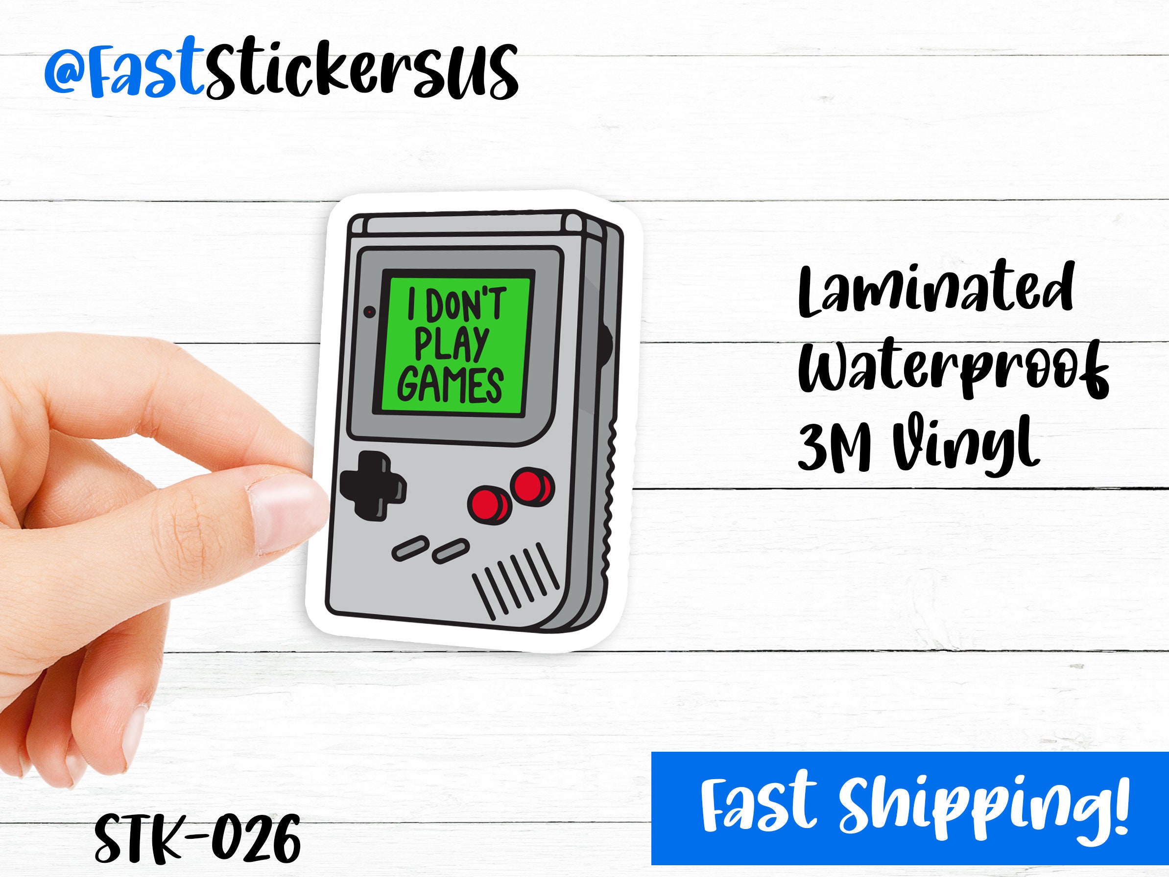 Stickers Scrapbooking I Don't Play Games Retro Gameboy Sticker ...