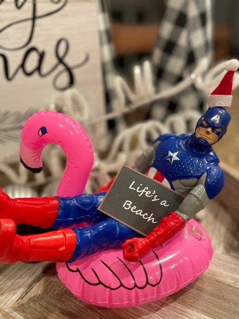 Flamingo Float for Superhero or Elf or Doll Winter or Summer Scenes ...