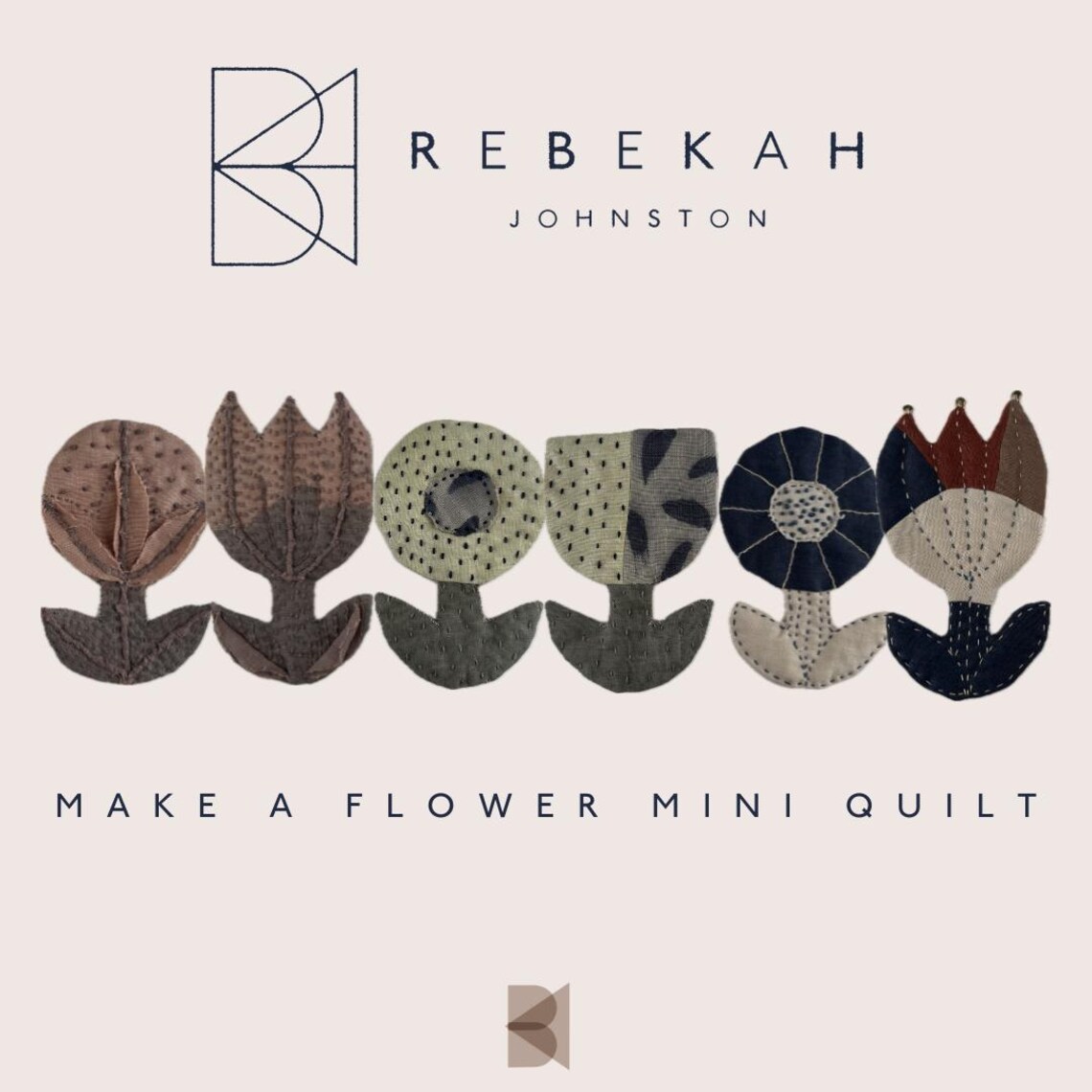 Make A Flower Mini Quilt PDF Download and Video Workshop - Etsy