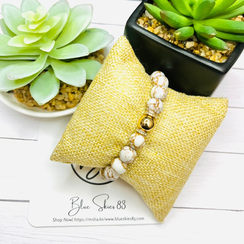 Gold Spun Howlite & 14K Gold Coated Hematite Natural Healing Stone ... Gold Spun Howlite & 14K Gold Coated Hematite Natural Healing Stone ...