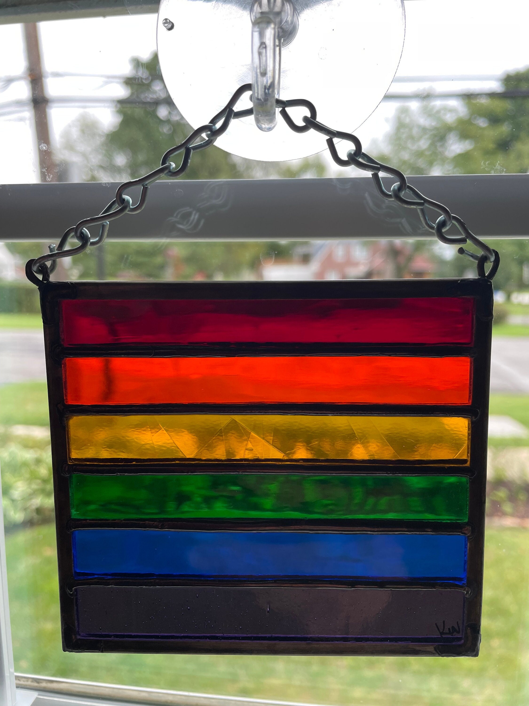 Rainbow Flag Suncatcher | Etsy