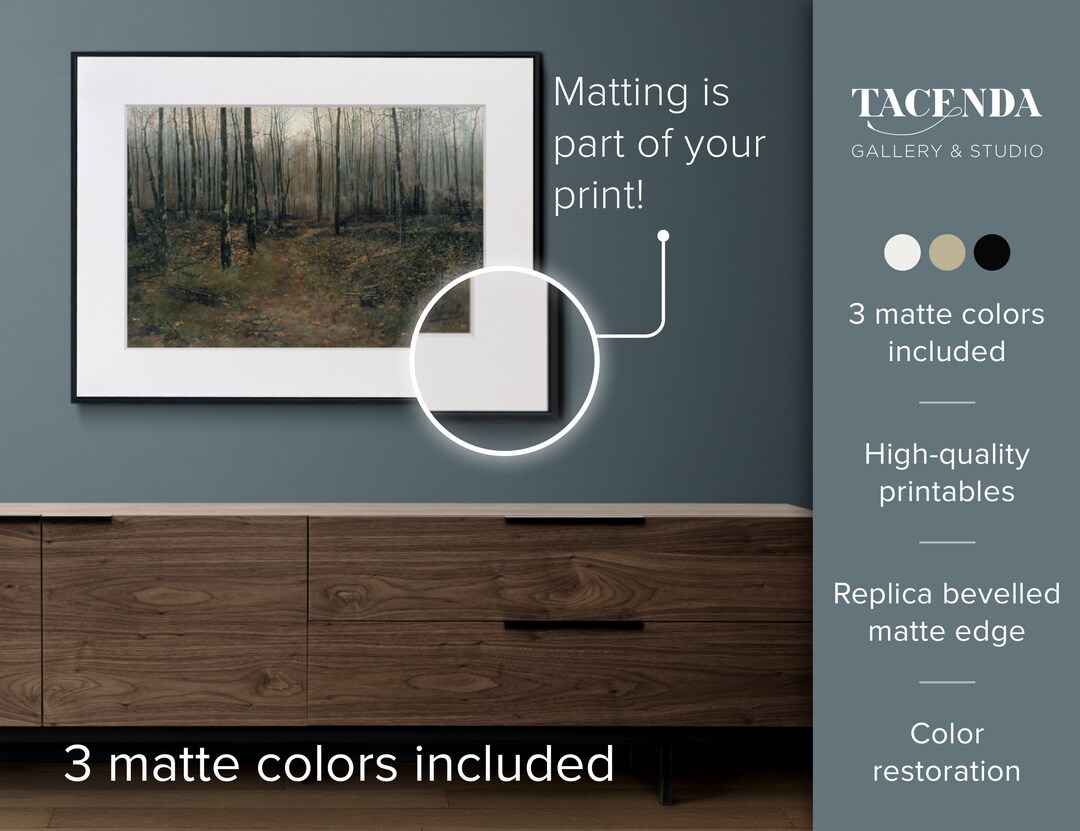 Vintage Foraging Printable Art • 3 Digital Matte Colors • Dark ...