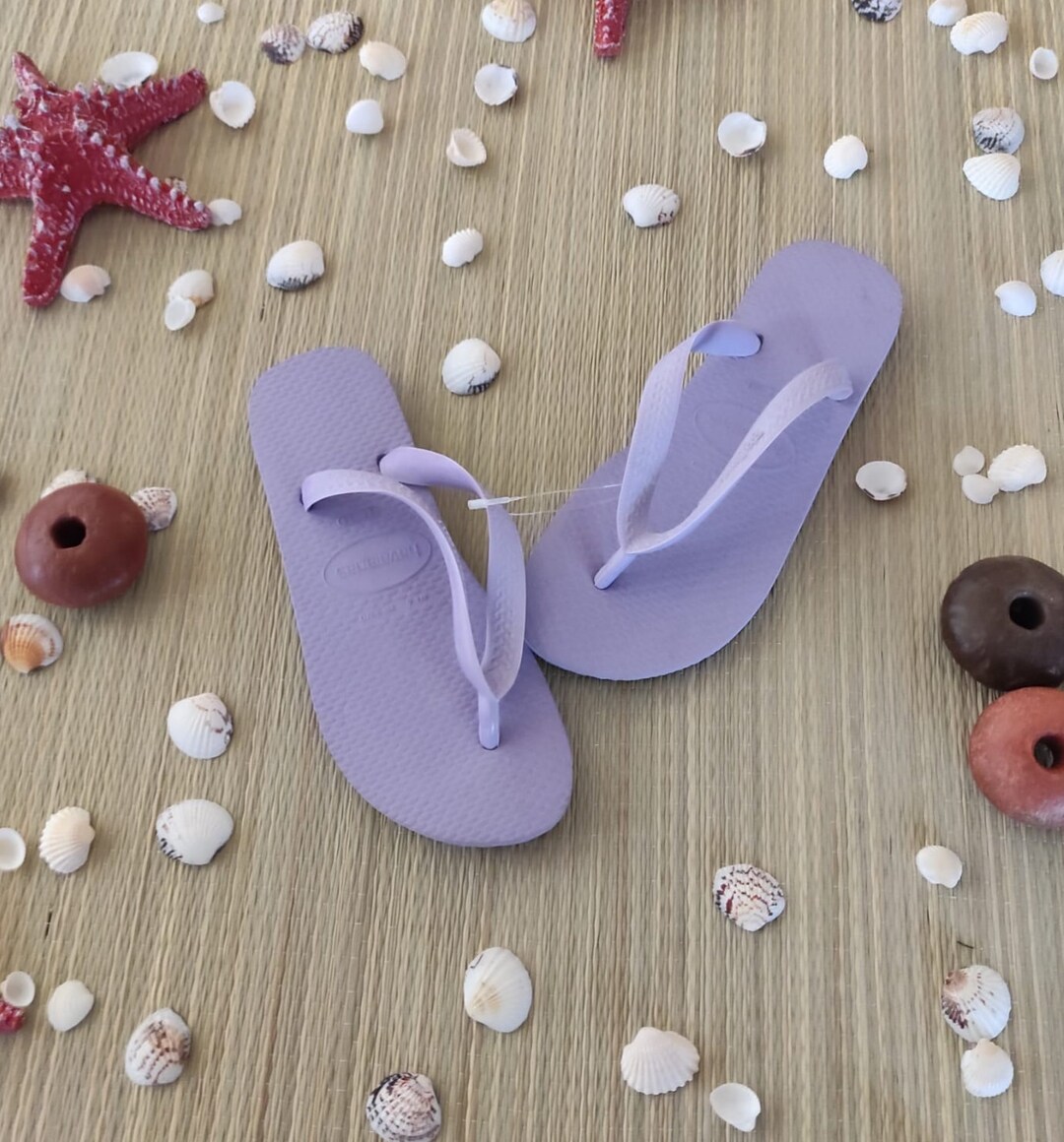 Havaianas Flip Flops Lilac Top, Women's Beachwear - Etsy
