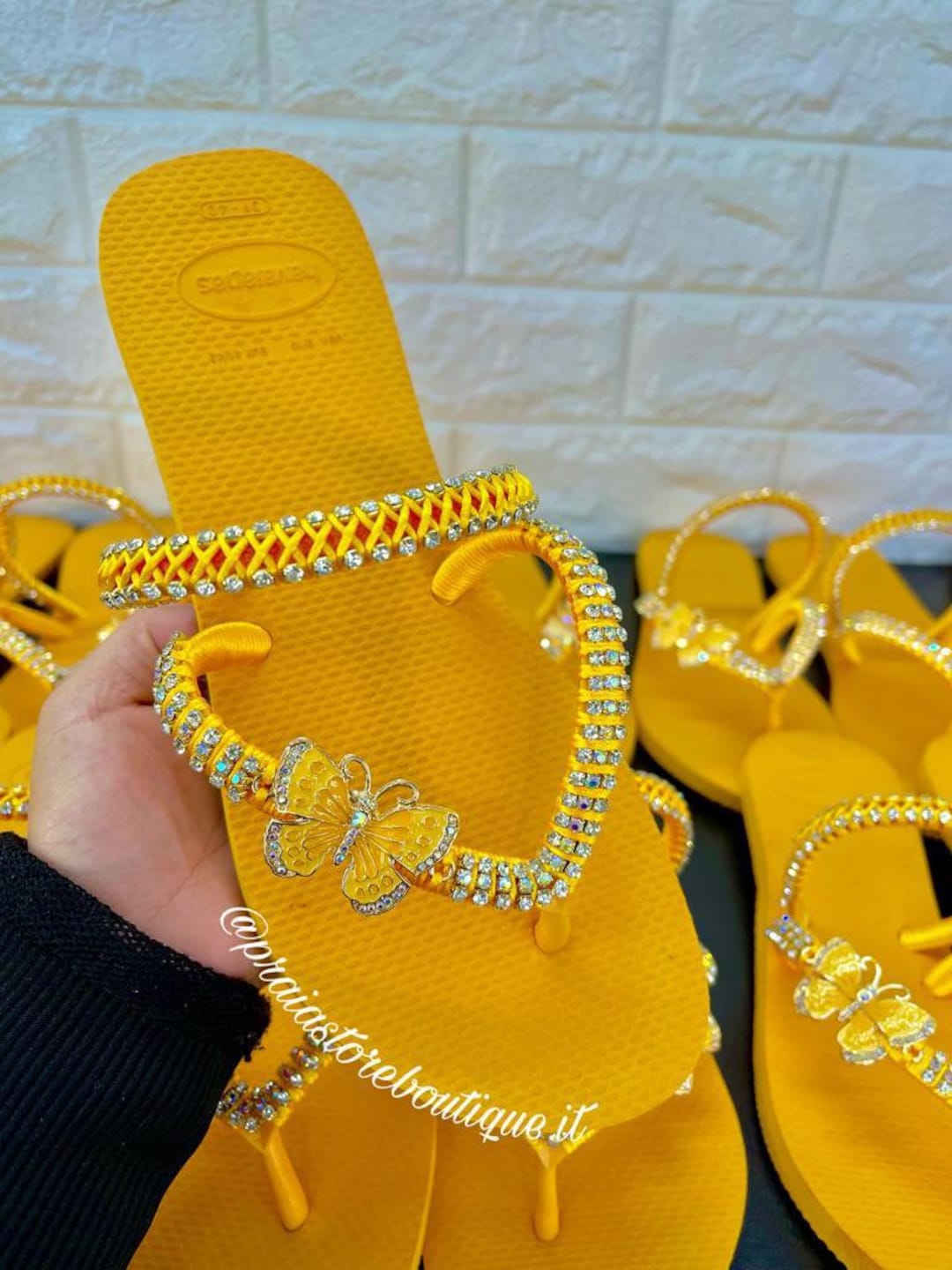 Havaianas Butterfly Slippers Personalized and Decorated by Hand, With ...