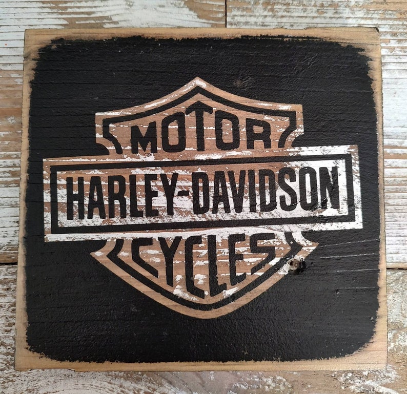 Wood " Harley Davidson Motorcycles" Signs /mancave/garage/ Motorcycle ...