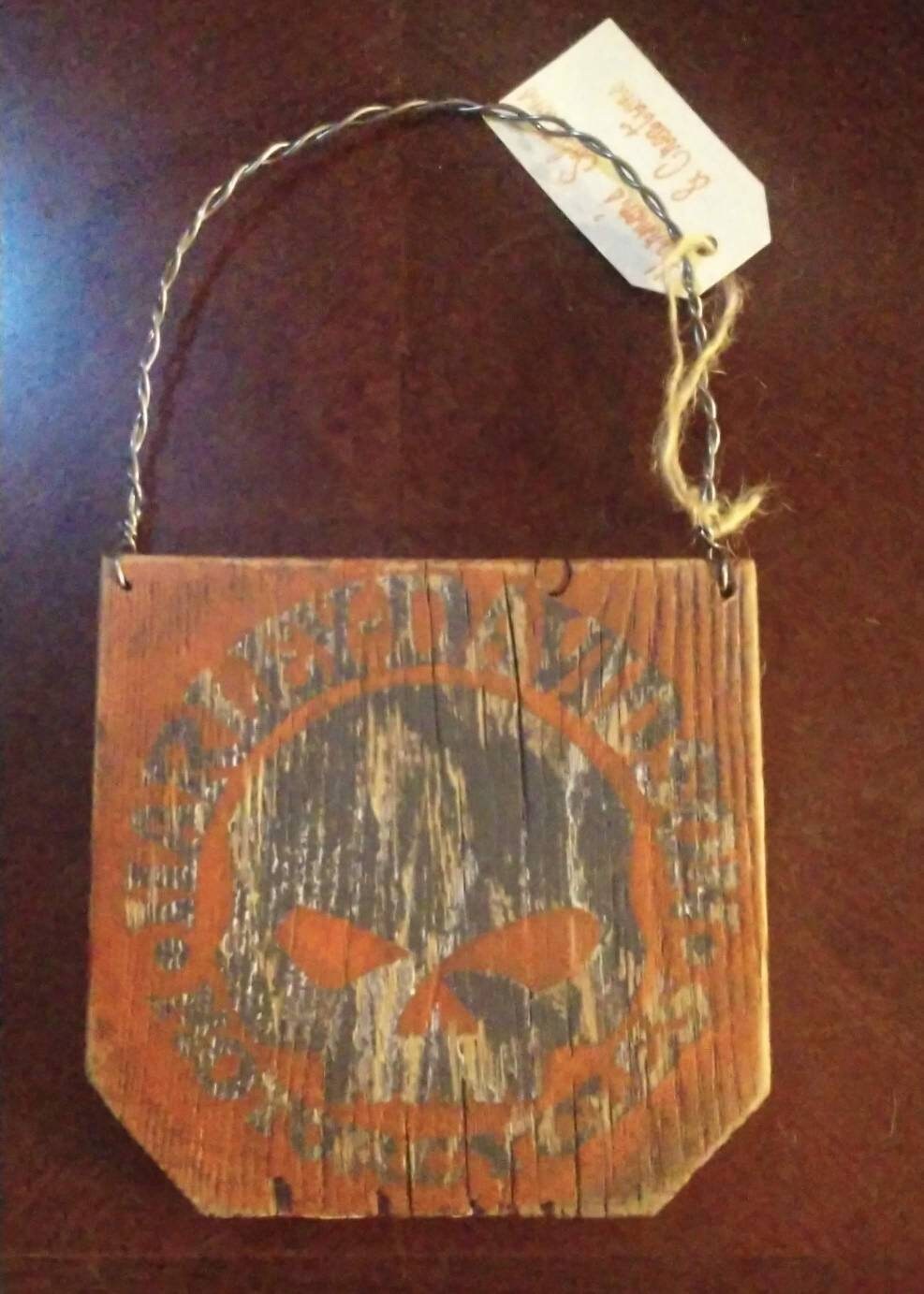 Wood Sign "harley Davidson Motorcycle" on Reclaimed Wood / Man Cave ...