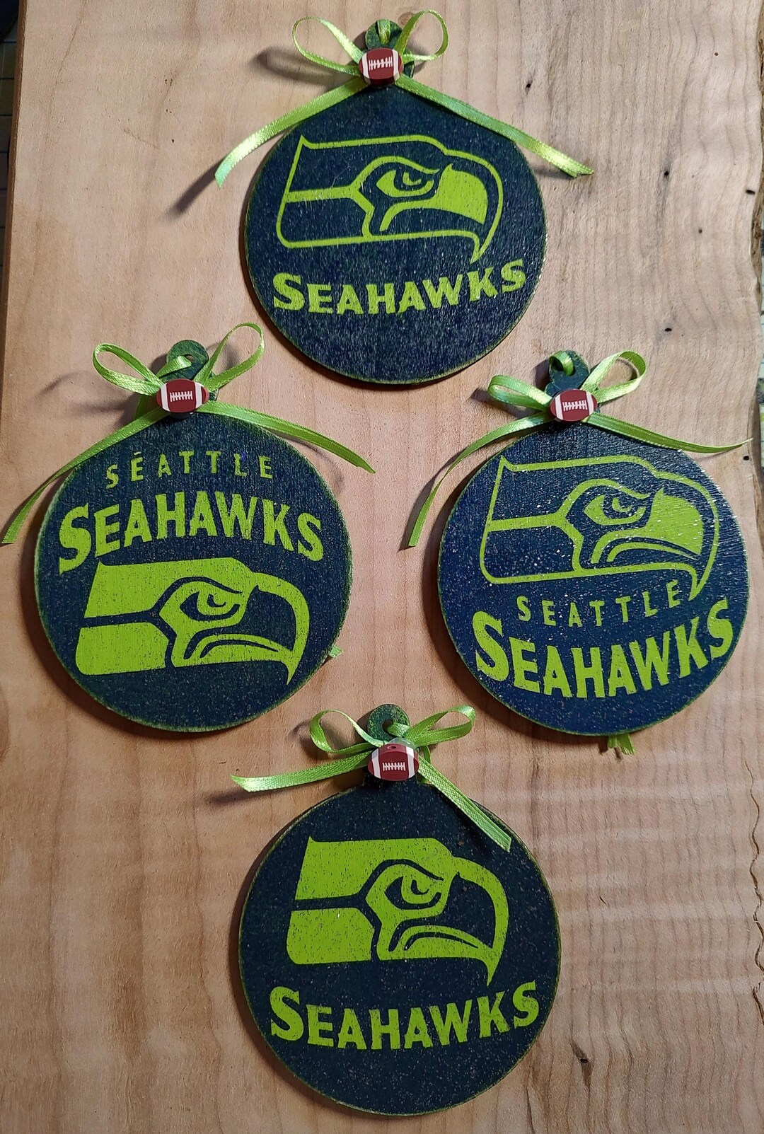 Seattle Seahawks Wood Christmas Ornament/nfl/ Football/sports Team - Etsy