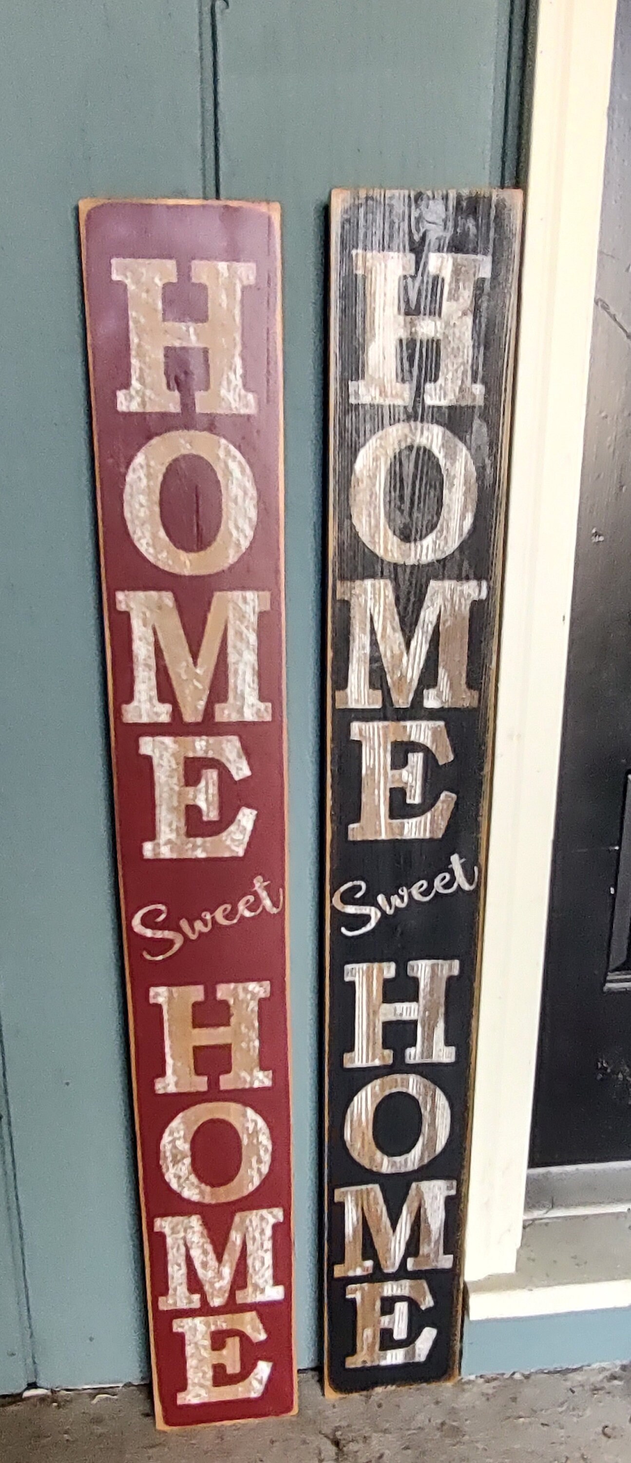 Vertical "home Sweet Home" Porch Sign / Reclaimed Wood/ Front Door ...