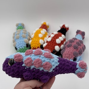 Crochet Dinosaur Plushie, Ankylosaurus Stuffed Amigurumi, Prehistoric ...