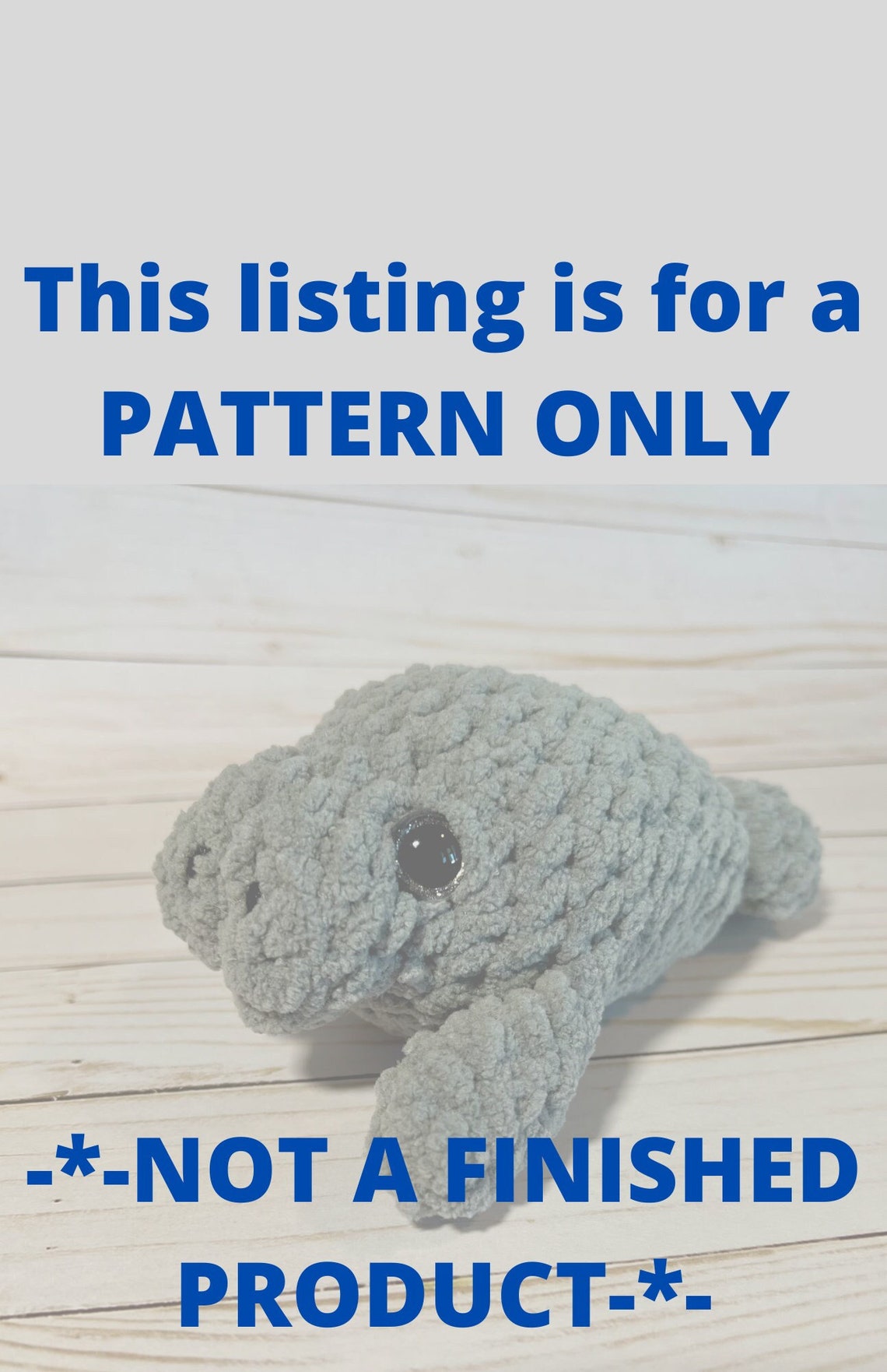 No Sew Baby Manatee Crochet Pattern Onsiegurumi Amigurumi - Etsy
