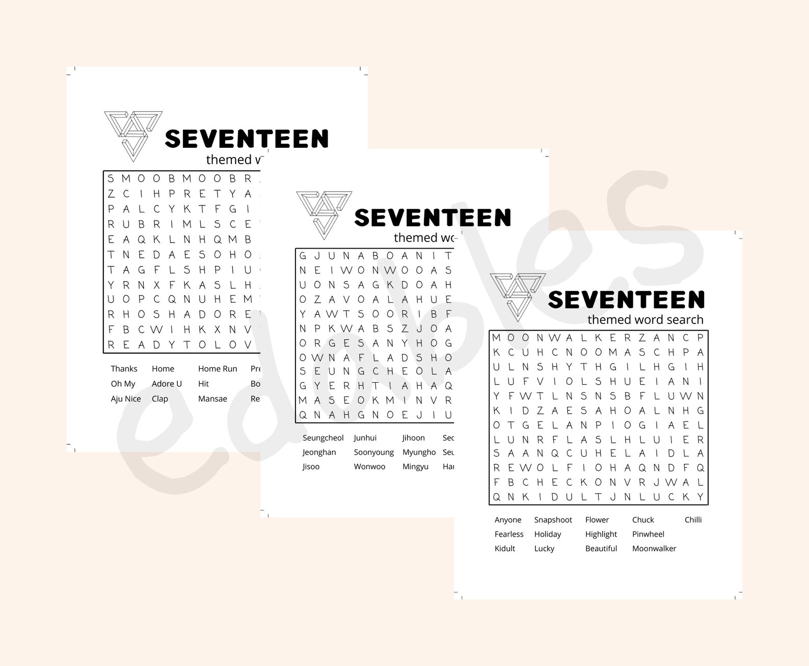 Seventeen Word Search, Kpop Word Search, Kpop Svt, Printable Word ...
