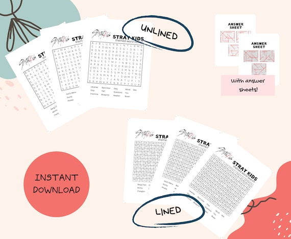 Stray Kids Word Search Kpop Word Search Kpop Skz Printable - Etsy