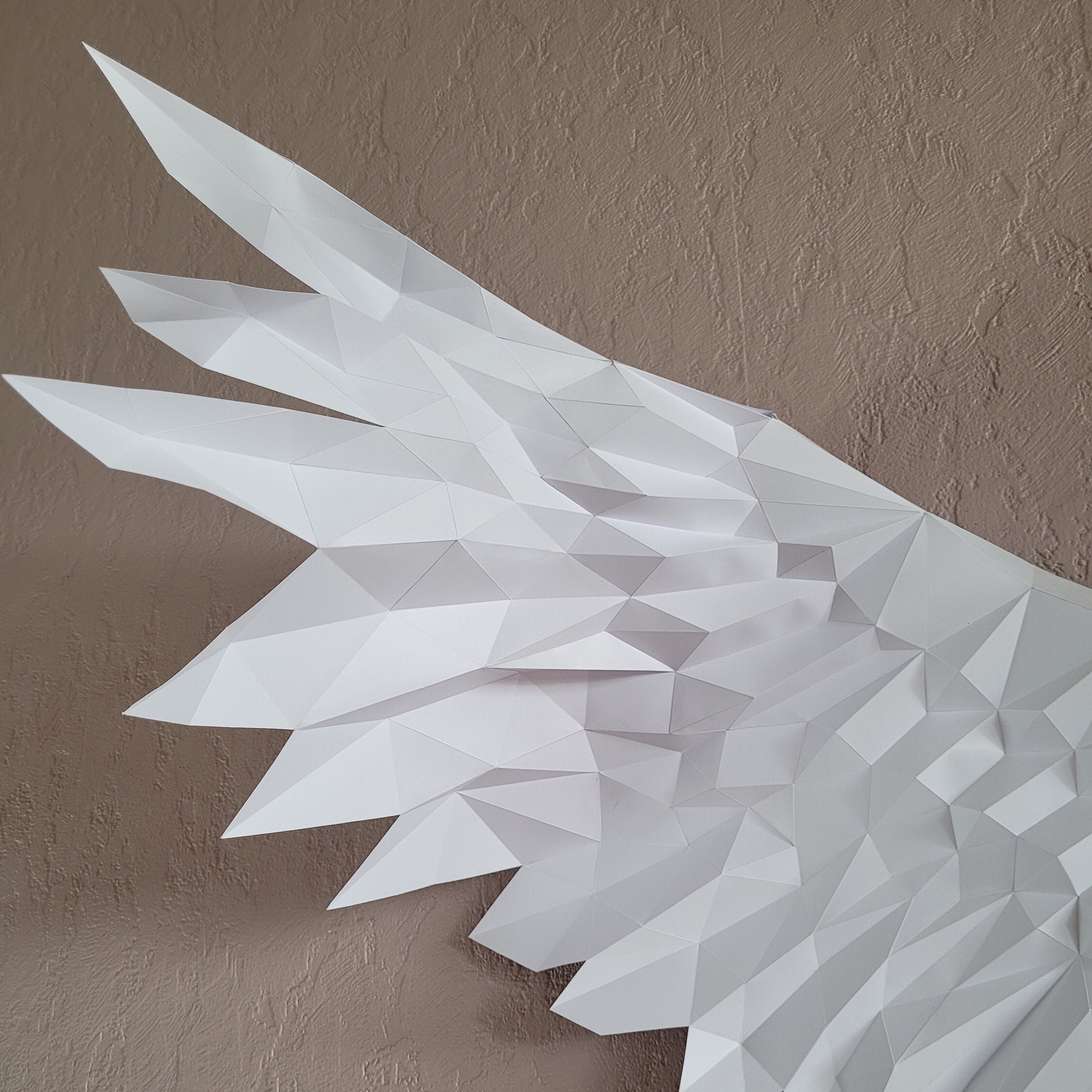 3D Papercraft Wings. Build Your Own Paper Sculpture From a PDF Download ...