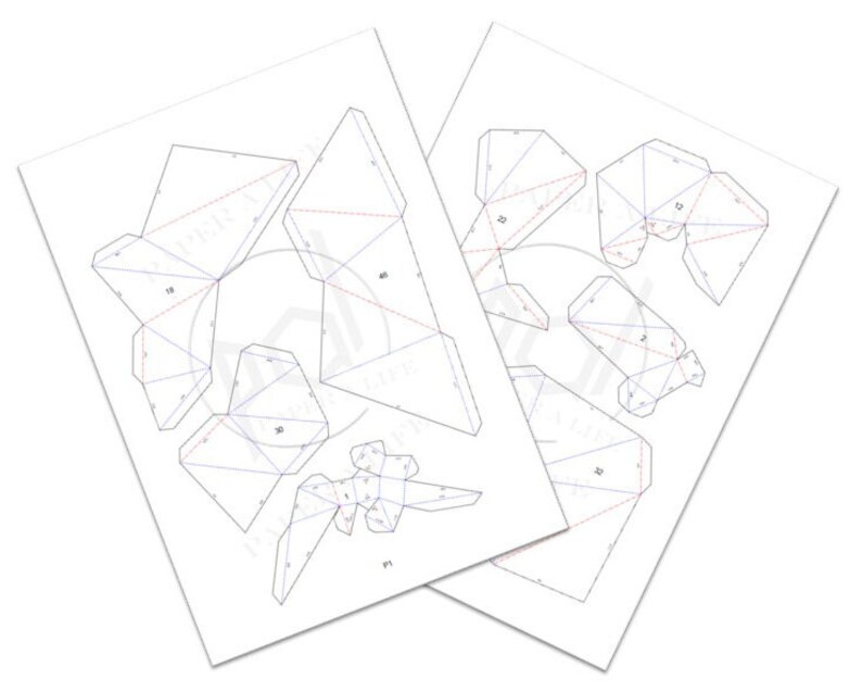 Border Collie Papercraft 3D. Build Your Own Paper Sculpture From a PDF ...